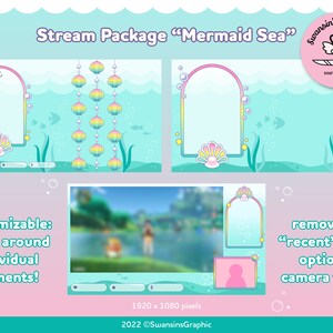 ANIMATED Mermaid Sea Stream Package | Just Chatting Screen for Fish ...