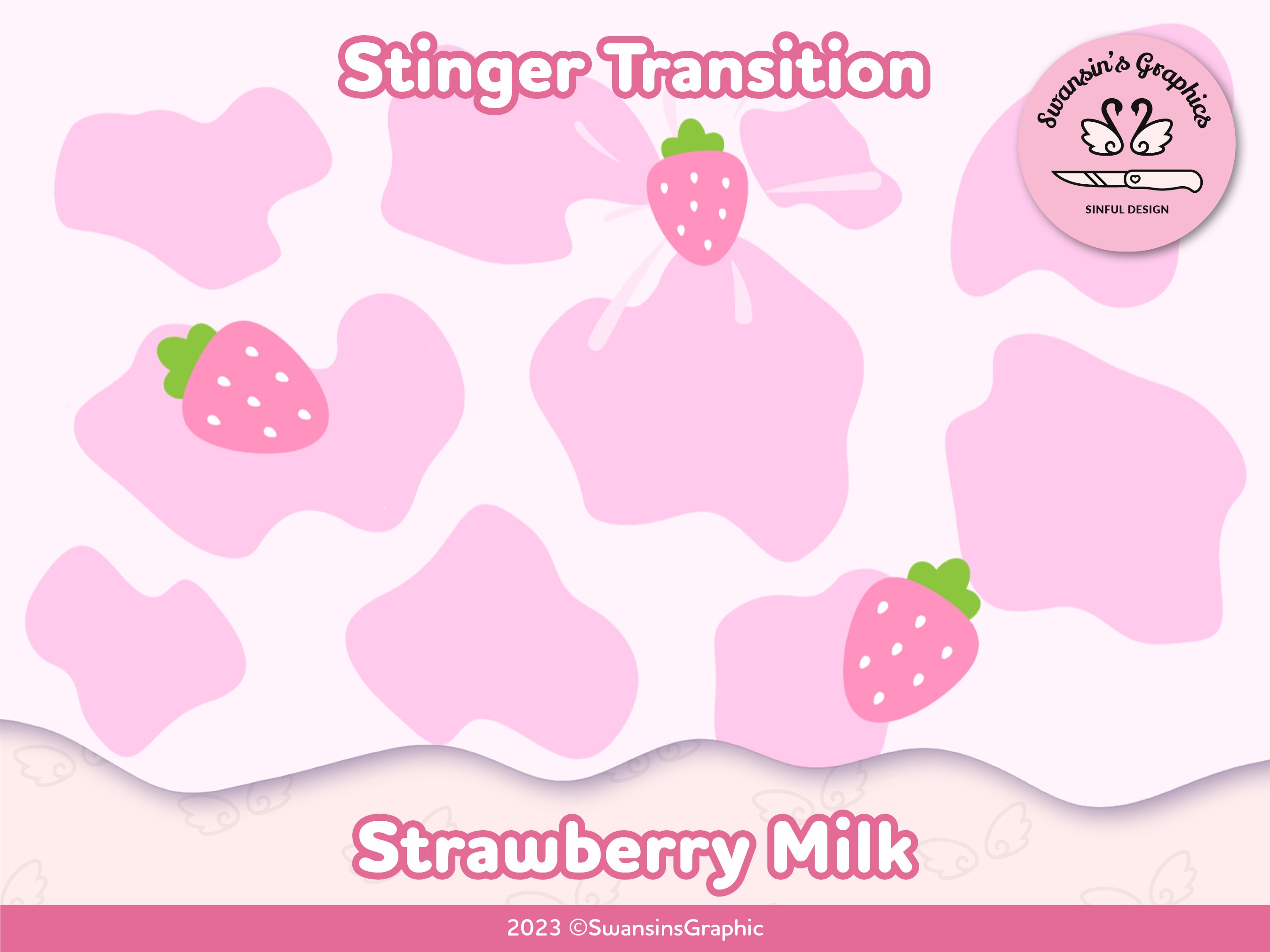 Strawberry Milk Stinger Transition for Twitch Streamers | Instant ...