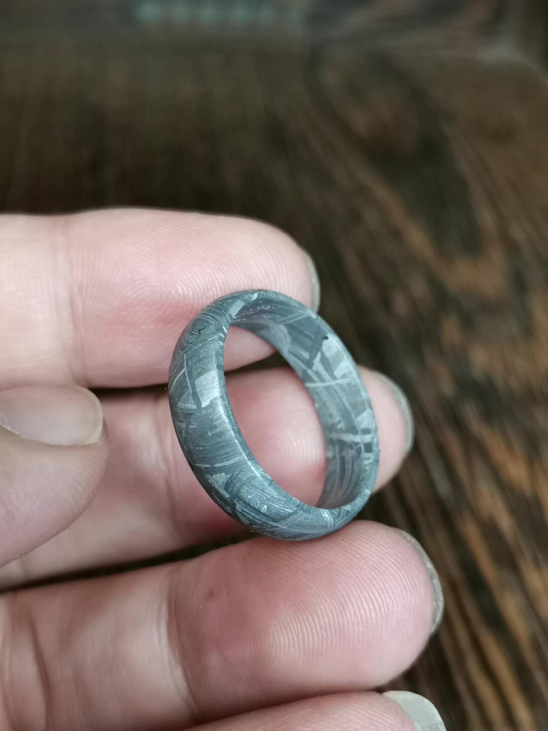 Muonionalusta Meteorite Jewelry, Meteorite Band Ring, Meteorite Ring ...