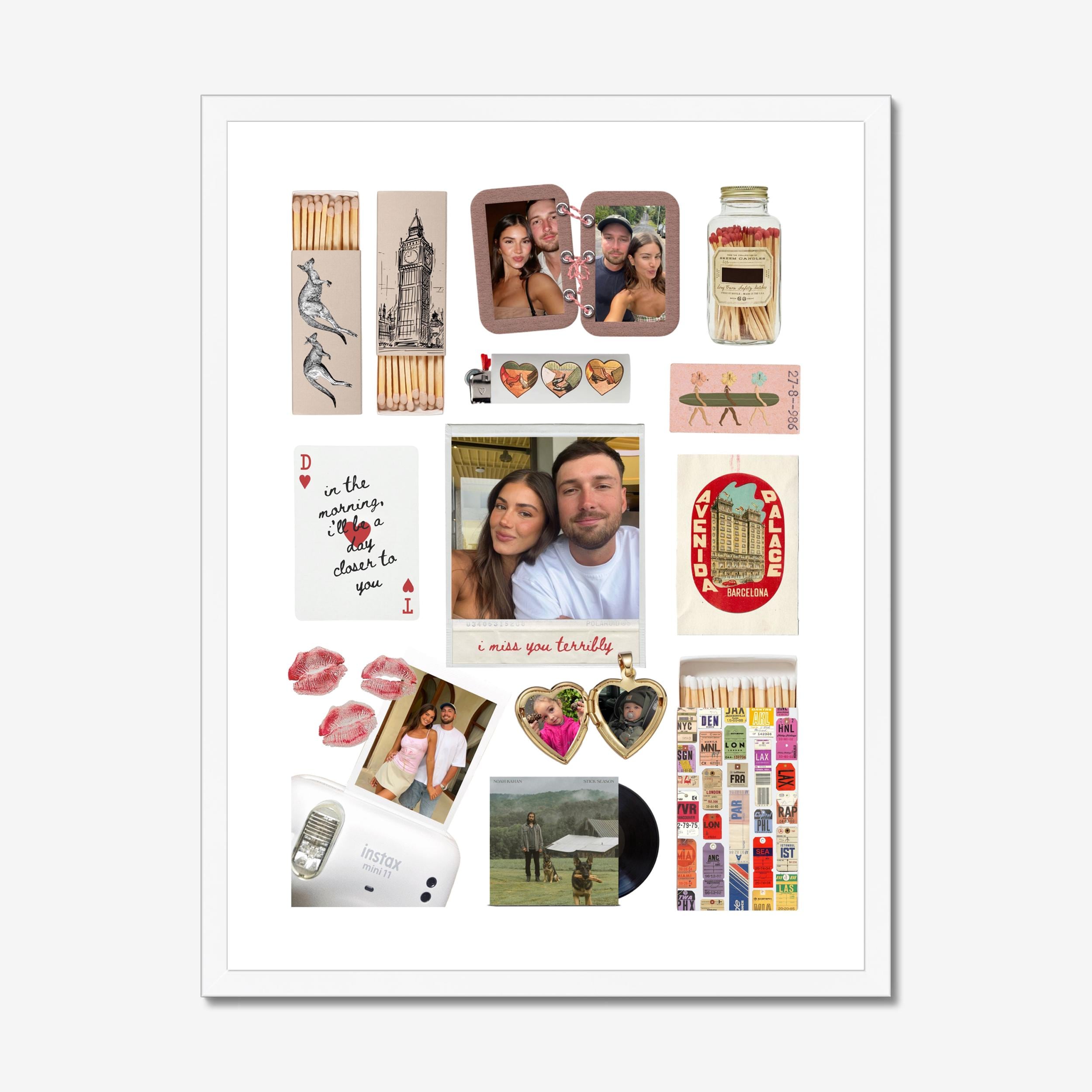 Printable Matchbox Matchbook Couples Custom Poster Personalized ...