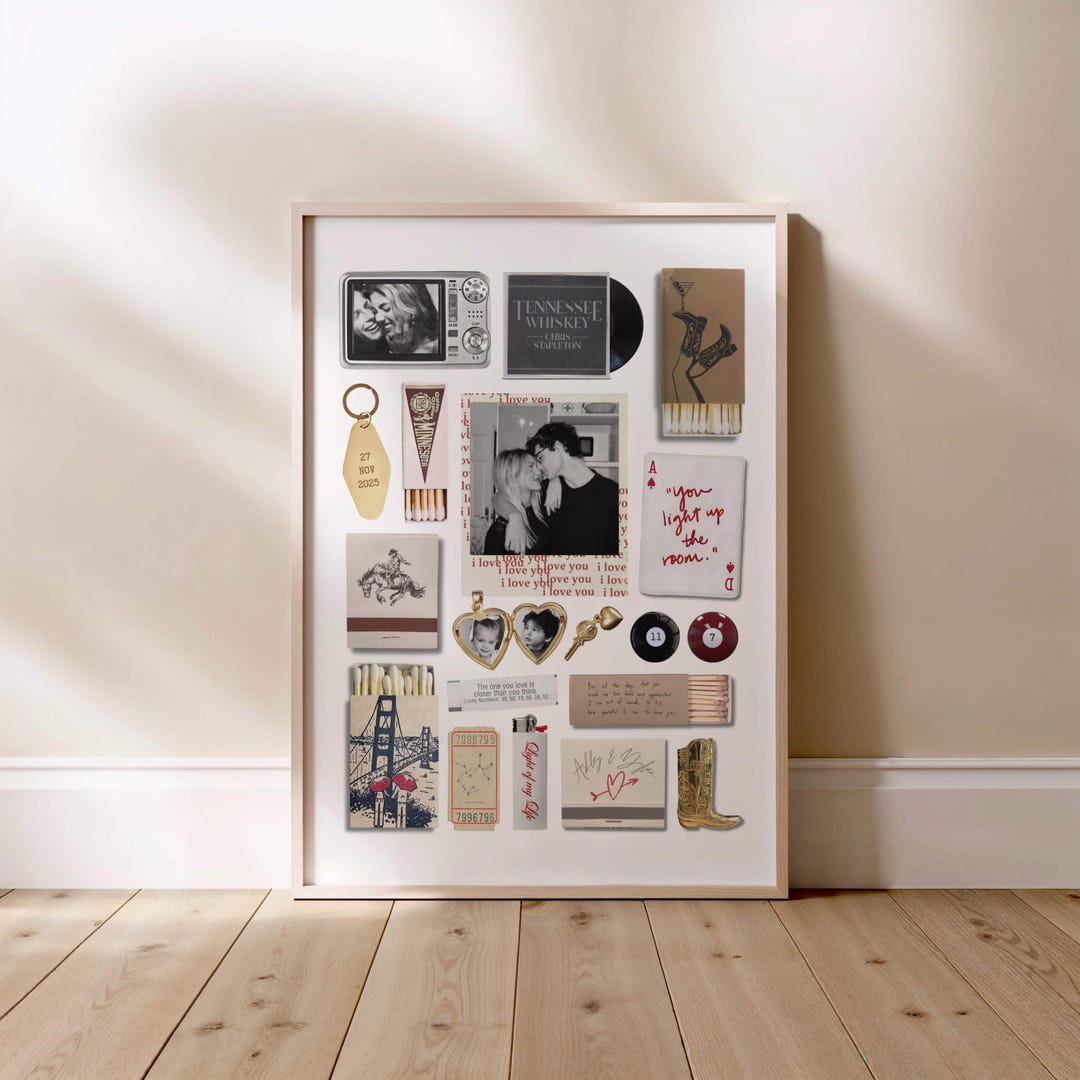 Printable Matchbox Matchbook Couples Custom Poster Personalized ...
