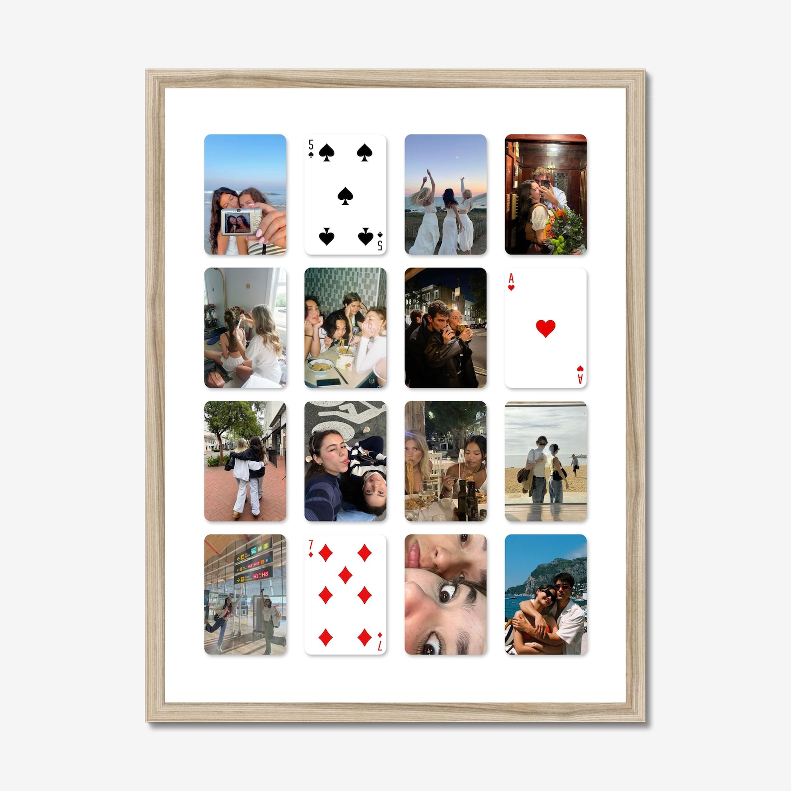 Printable Playing Cards Photo Collage Couples Friendship Poster Best ...