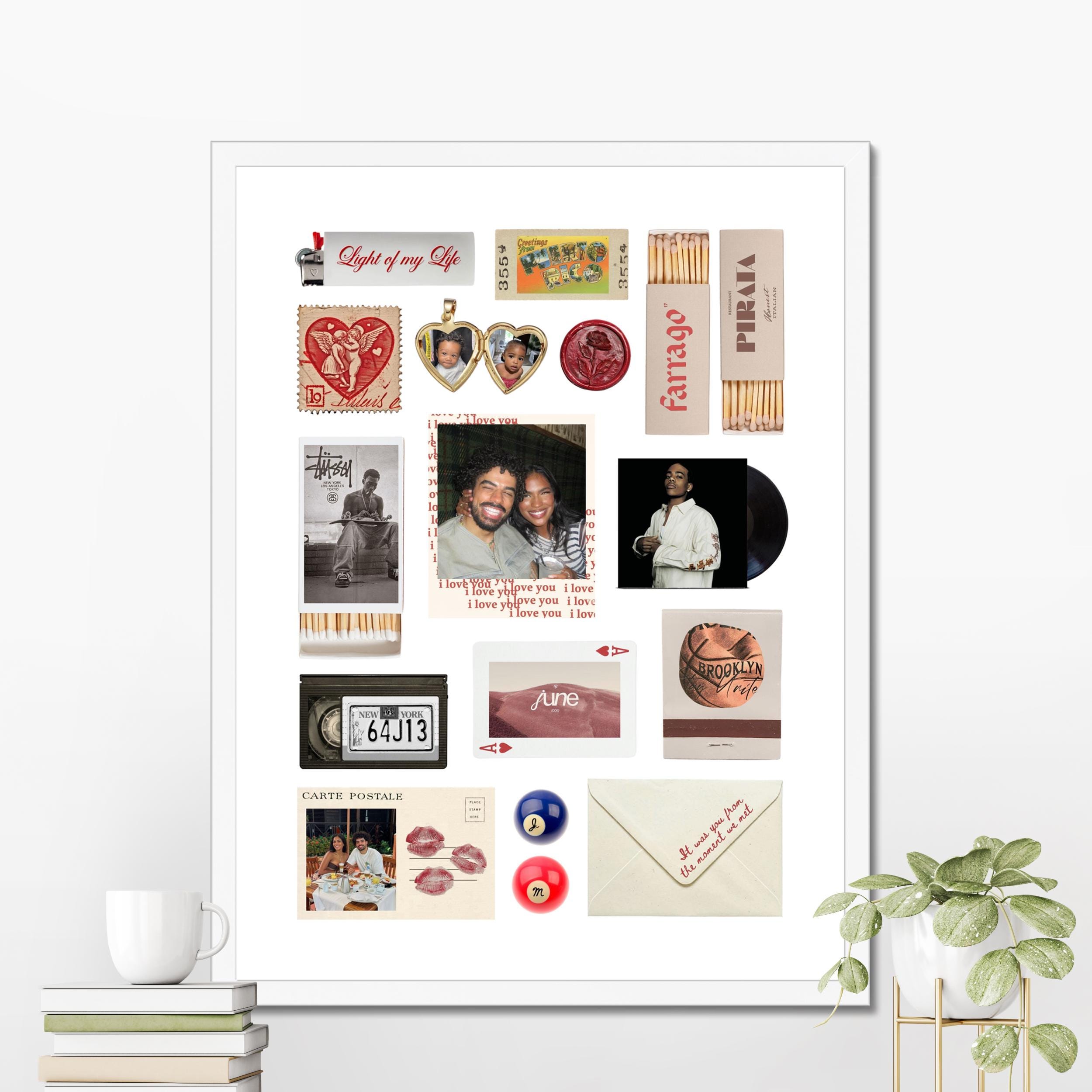 Printable Matchbox Matchbook Couples Custom Poster Personalized ...