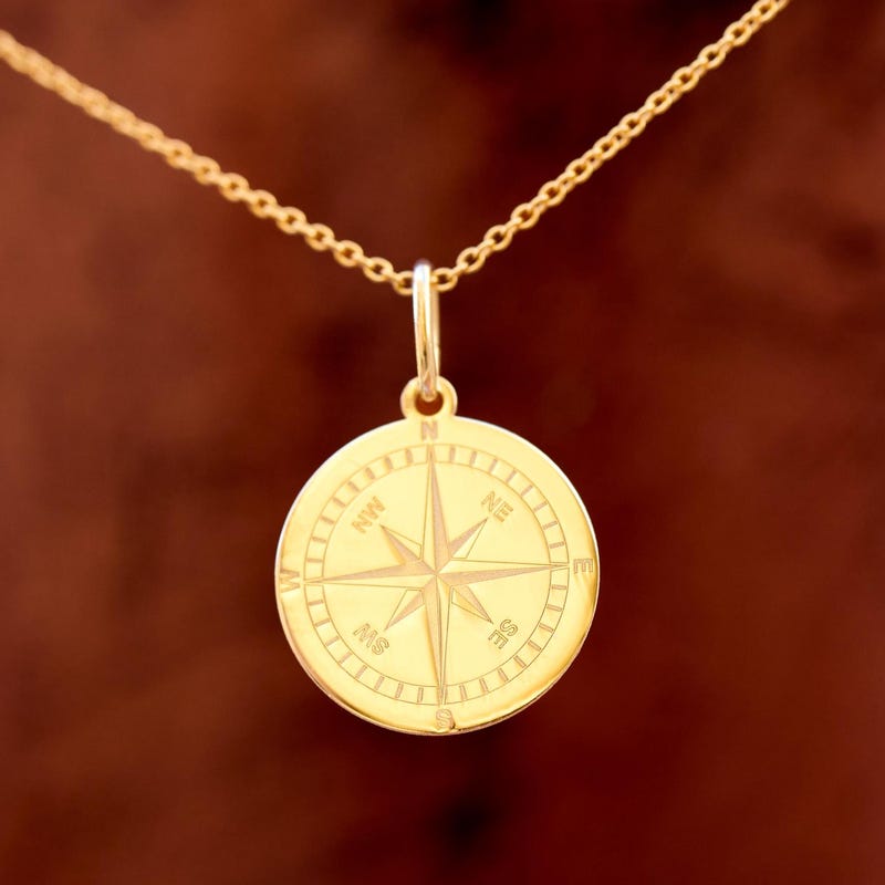 Compass Necklace - Etsy