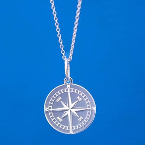Personalized Compass Necklace, Engraved Necklace | handmade Jewelry ...
