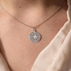 Personalized Compass Necklace, Engraved Necklace | handmade Jewelry ...