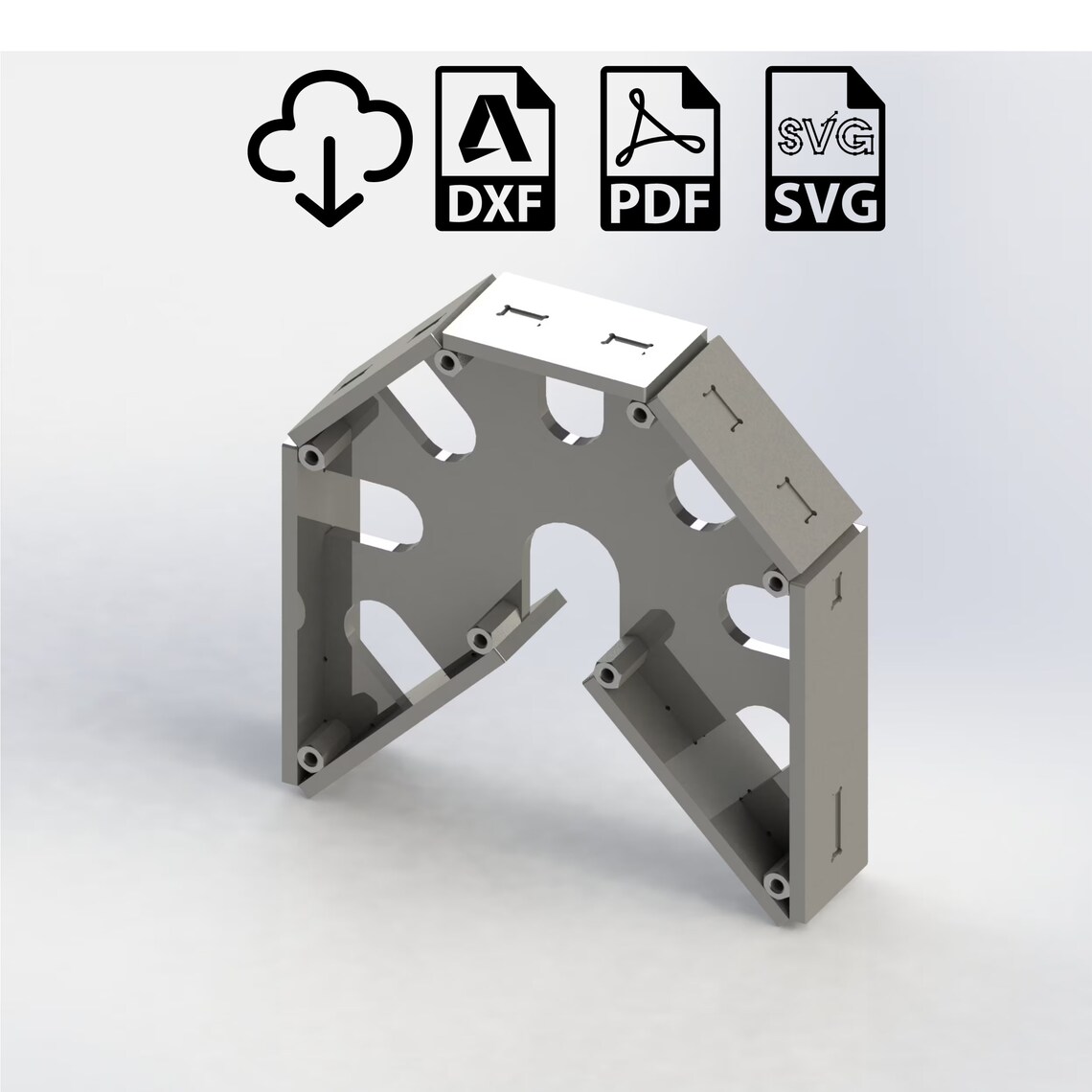 200mm(8inch) 90-45 Degree Welding Square-dxf-plans - Etsy