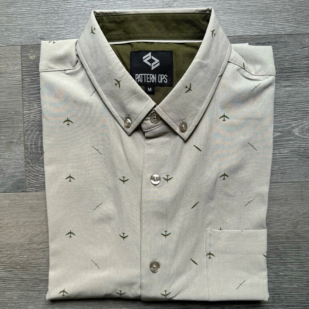 B-52 BUFF Bomber Button Down Shirt - Etsy