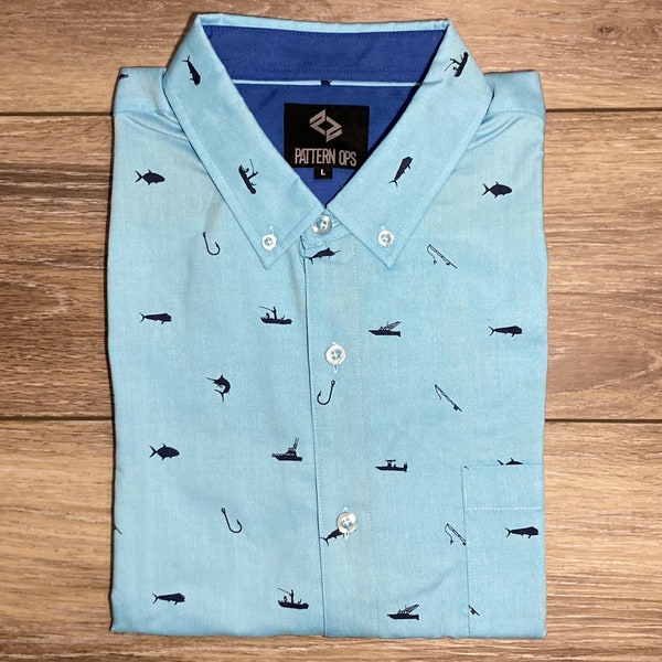 Fishing Button Down Shirt - Etsy