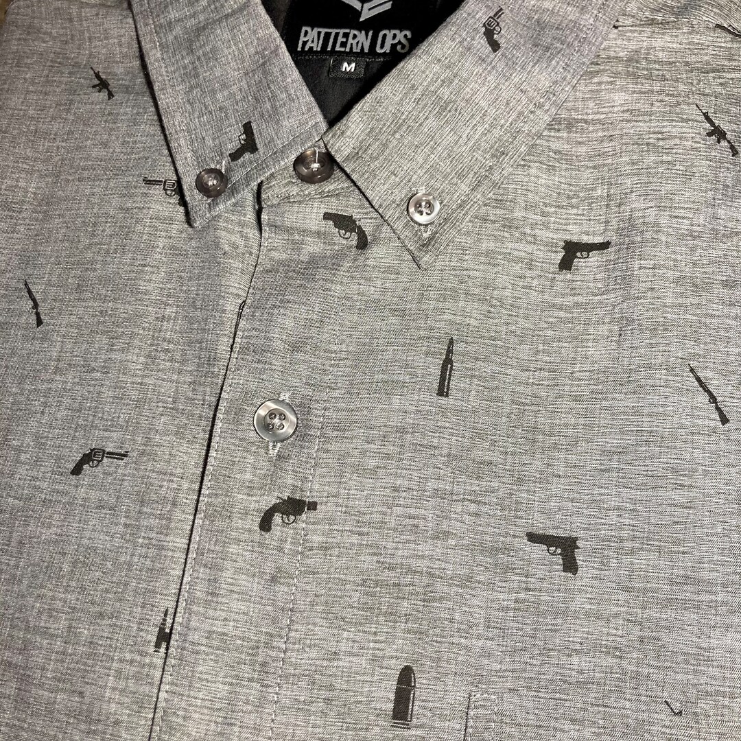 Gun's & Ammo Button Down Shirt - Etsy