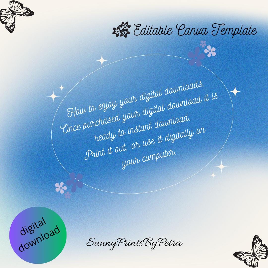 Weekly Planner 2 Versions Editable Canva Template Printable Planner ...