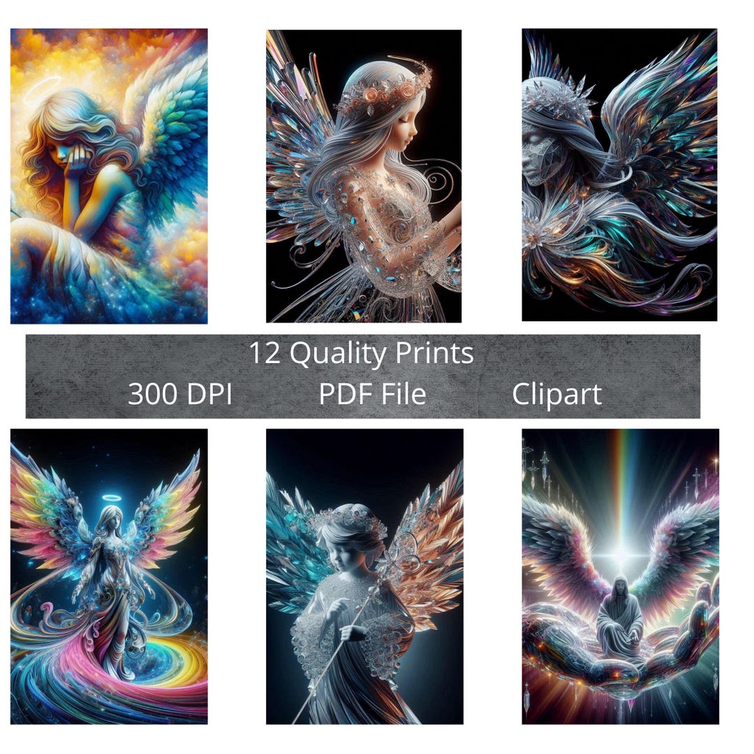 Angel Clipart Bundle Christmas Angels And Angelic Girls Whimsical ...