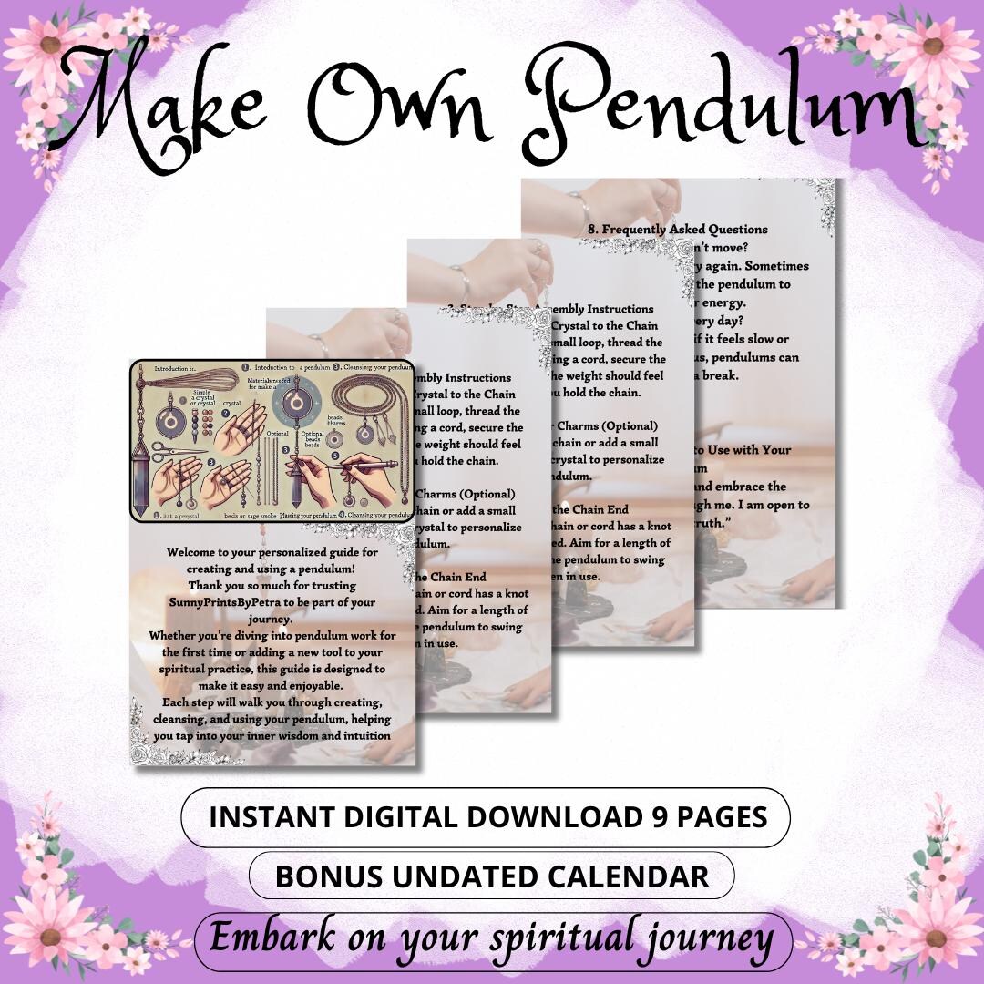 Pendulum DIY Guide Make & Use Your Own Crystal Pendulum Digital ...
