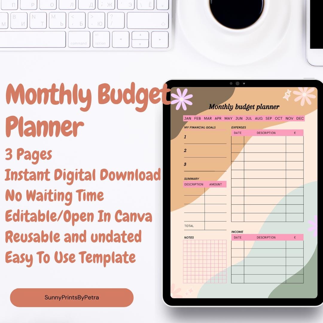 Editable Digital Planner Template | Canva Editable, Printable Planner ...