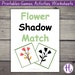 Shadow Matching Cards Flowers, Printable PDF, Preschool, Toddler ...