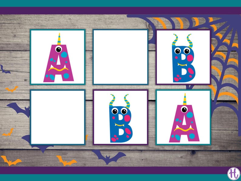 Monster ABC Matching Game: Printable Alphabet Cards (PDF) - Etsy
