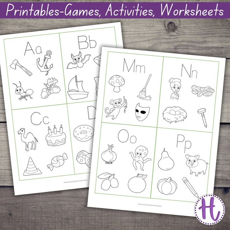 Alphabet Flashcards for Kids, Kindergarten, Preschool, Elementary, ABC ...