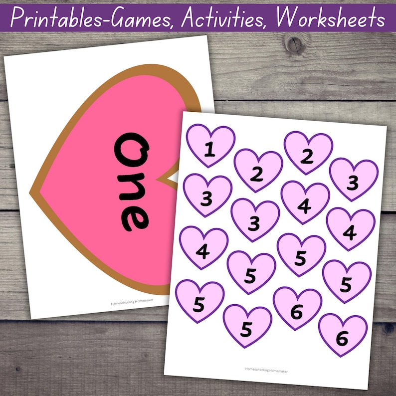 Valentine Number Match Game for Kids, Fun Valentine's Day Game for ...