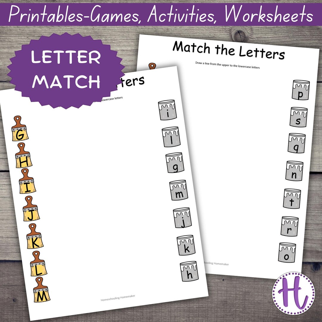 ABC Capital and Lowercase Letter Matching Worksheets Alphabet Matching ...