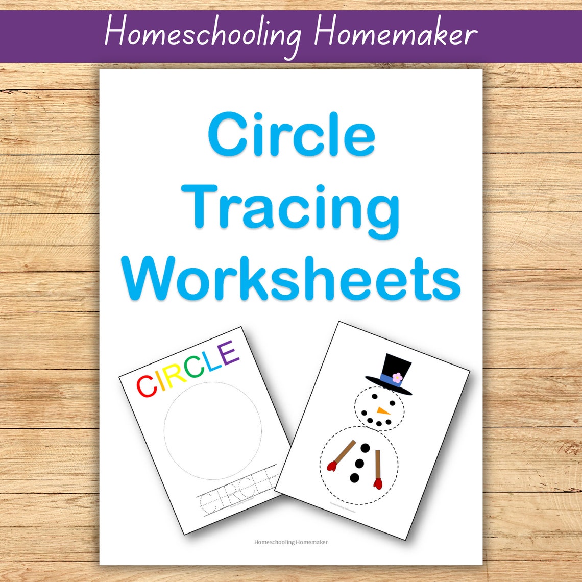 Circle Tracing Worksheets for Preschool Pre-writing - Etsy