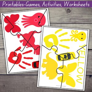 Color Puzzles, Color Recognition, Printable Puzzles, Preschool ...