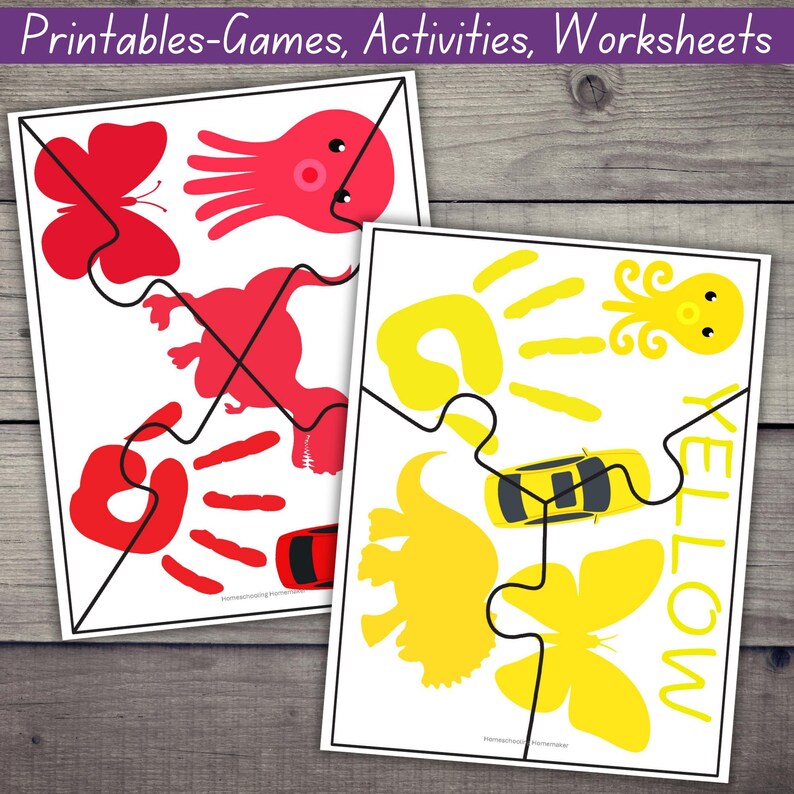 Color Puzzles, Color Recognition, Printable Puzzles, Preschool ...