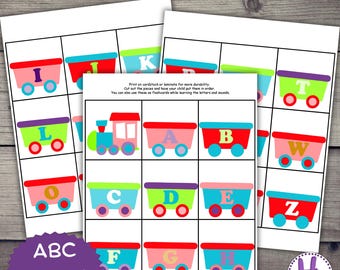 Alphabet Letter Train, Preschool ABC Activity, Kindergarten Letter ...