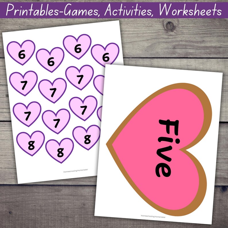 Valentine Number Match Game for Kids, Fun Valentine's Day Game for ...