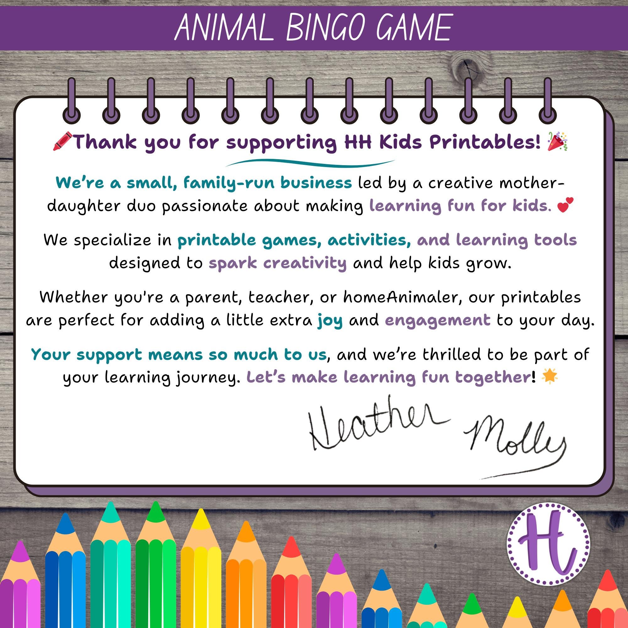 Animal Bingo Game: Fun Classroom Printable (PDF) - Etsy
