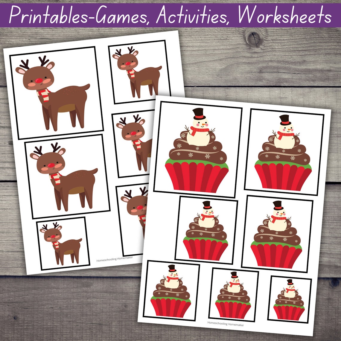 Winter Size Sequencing Cards for Toddlers, Simple Preschool Ordering ...