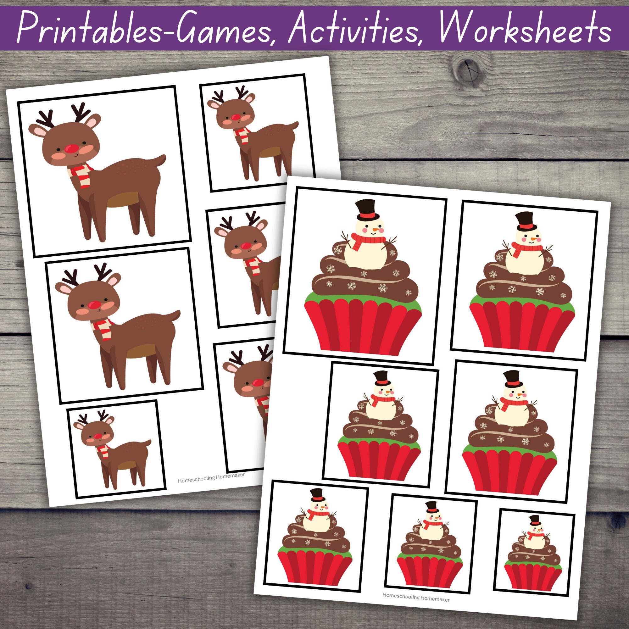 Winter Size Sequencing Cards for Toddlers, Simple Preschool Ordering ...
