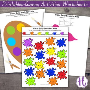 Color Busy Book, Quiet Book, Preschool Activity, Color Sorting, Line ...