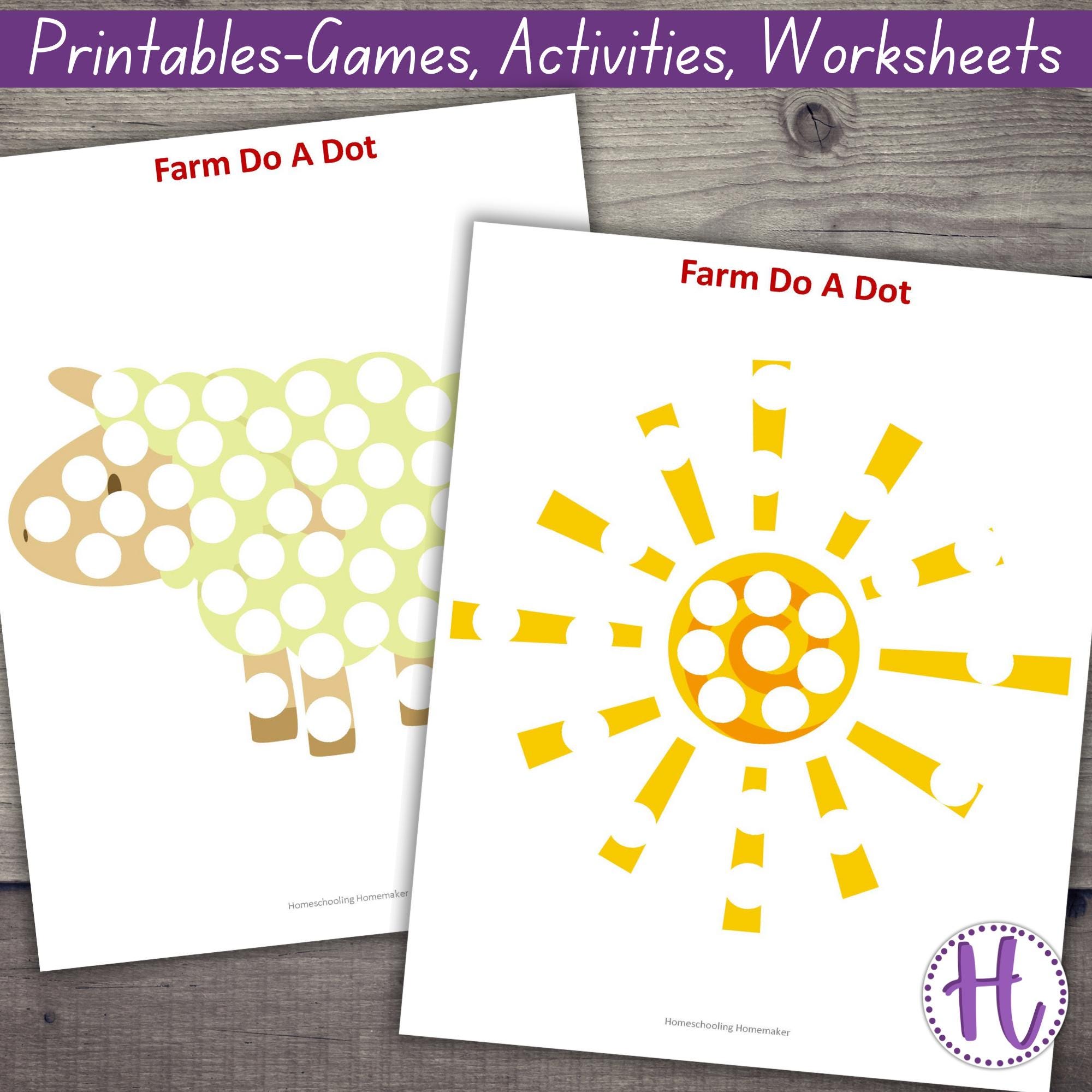 Farm Do-a-dot Activity: Printable Dot Marker Pages (PDF Download) - Etsy