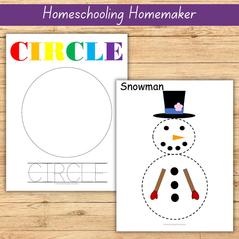 Circle Tracing Worksheets for Preschool, Pre-writing Worksheets ...
