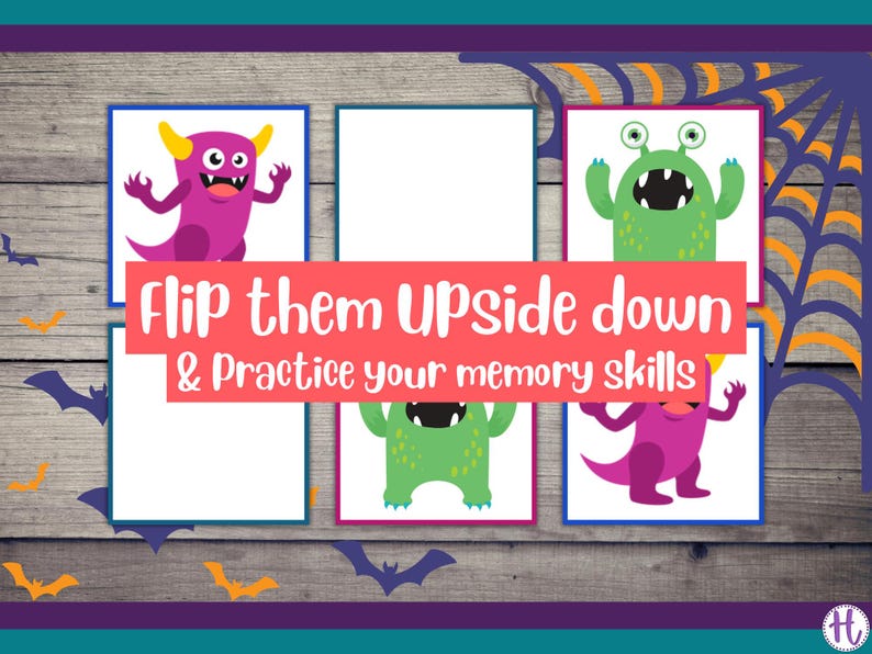 Monster Memory Game for Kids: Printable Matching Activity (PDF) - Etsy