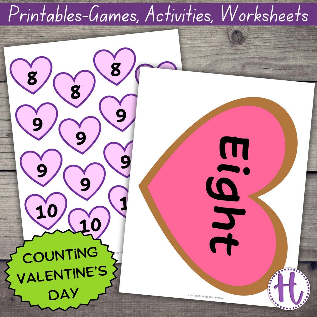 Valentine Number Match Game for Kids, Fun Valentine's Day Game for ...