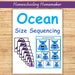 Ocean Animal Size Sequencing Cards for Toddlers, Preschool ...