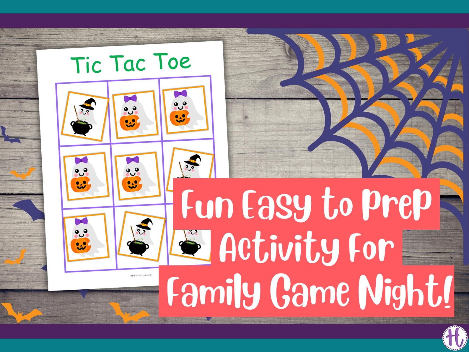 Halloween Ghost Tic Tac Toe Game: Printable Kids Activity (PDF) - Etsy