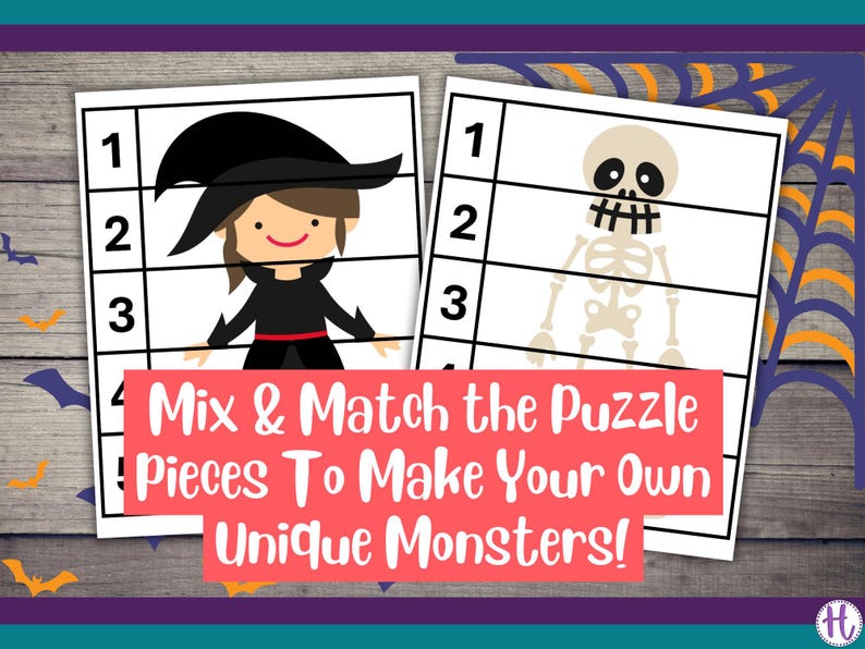 Halloween Number Puzzles 1-5: Preschool Activity (PDF) - Etsy