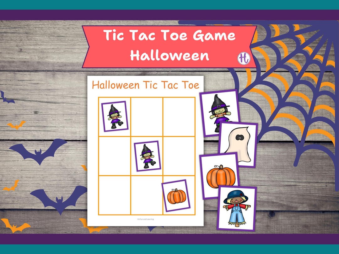 Halloween Tic Tac Toe Game: Printable Toddler Activity (PDF) - Etsy