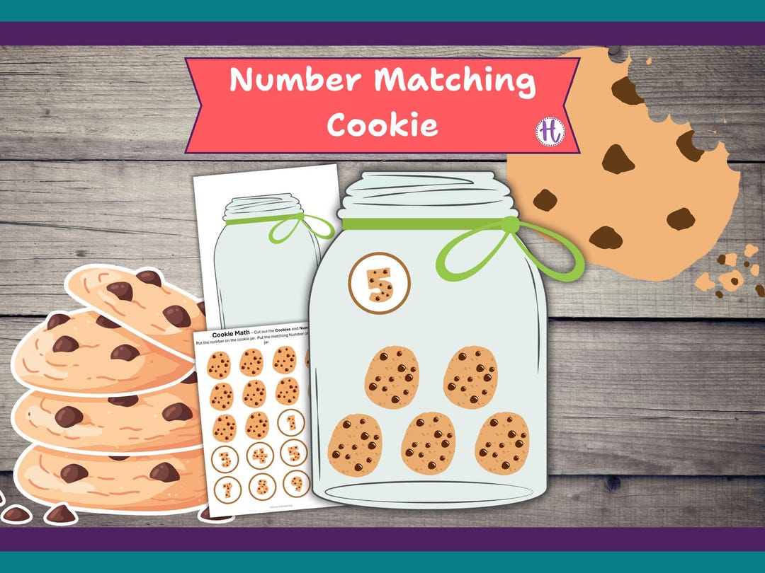 Number Activity Cookie Count, Printable Math Activity for Kids (PDF) - Etsy