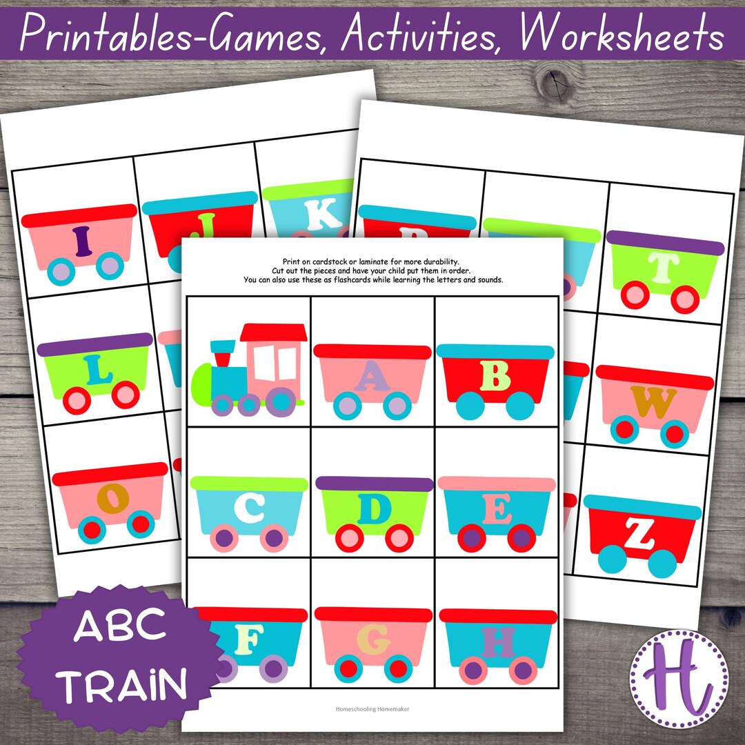 ABC Learning Train, Preschool or Kindergarten, Practice the Alphabet - Etsy