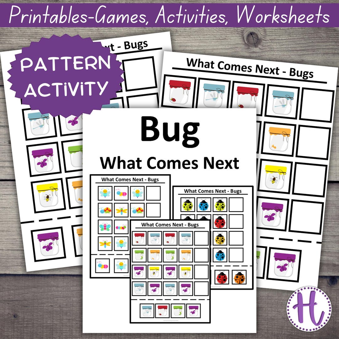 Bug What Comes Next, Sequencing Sheets for Preschool, Kindergarten ...
