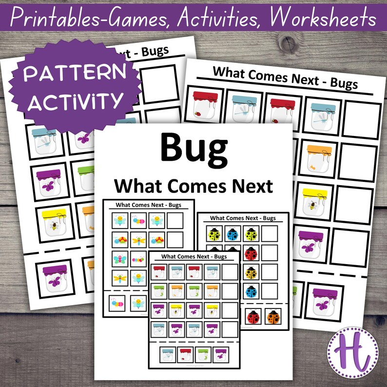 Bug What Comes Next, Sequencing Sheets for Preschool, Kindergarten ...