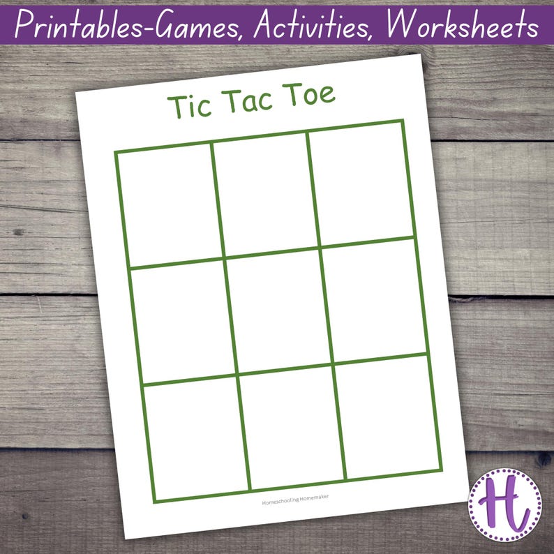Woodland Animal Tic Tac Toe Game for Kids, Fun Animal Tic Tac Toe Game ...