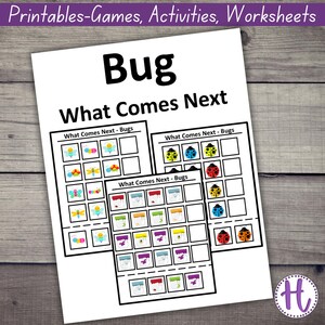 Bug What Comes Next, Sequencing Sheets for Preschool, Kindergarten ...