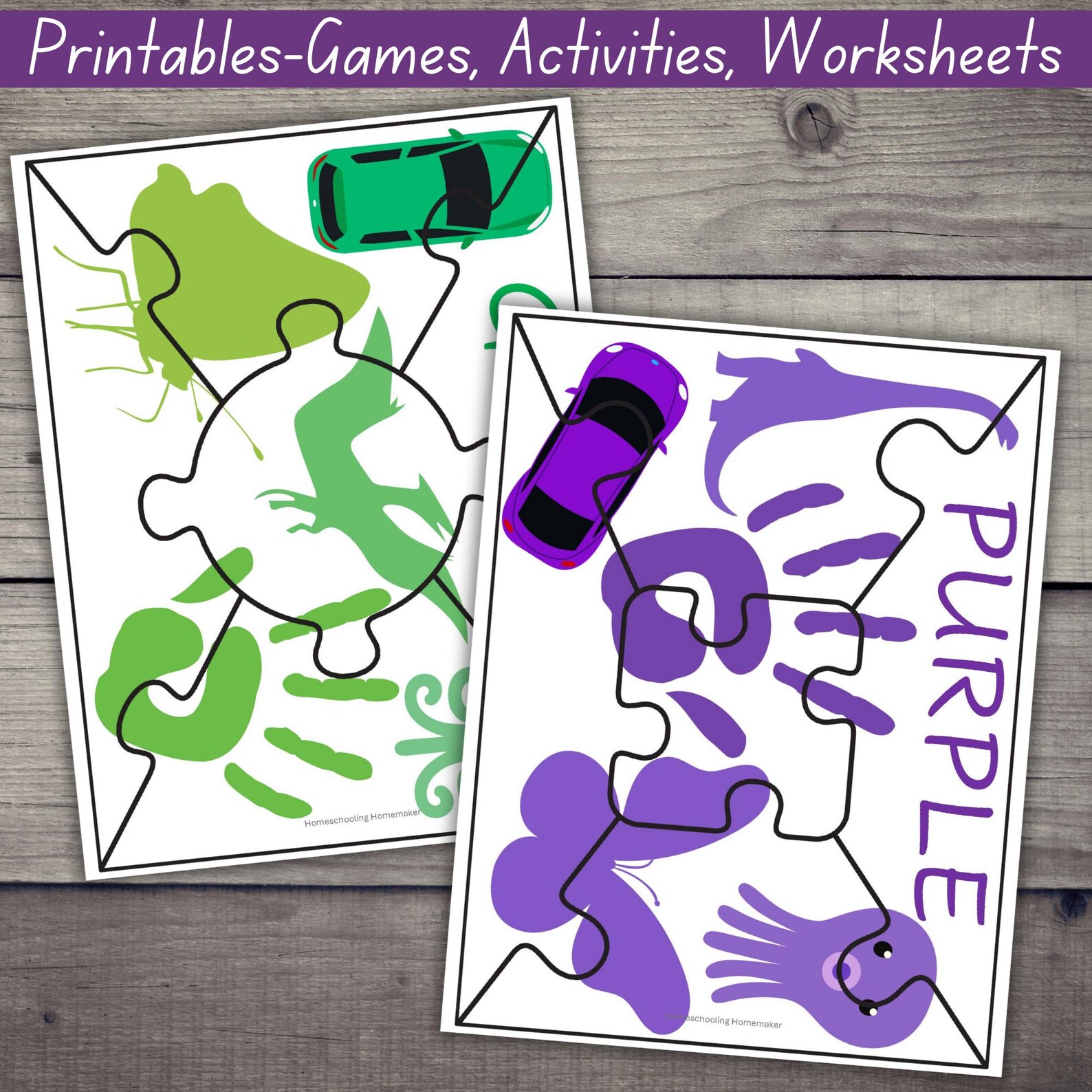 Color Puzzles, Color Recognition, Printable Puzzles, Preschool ...