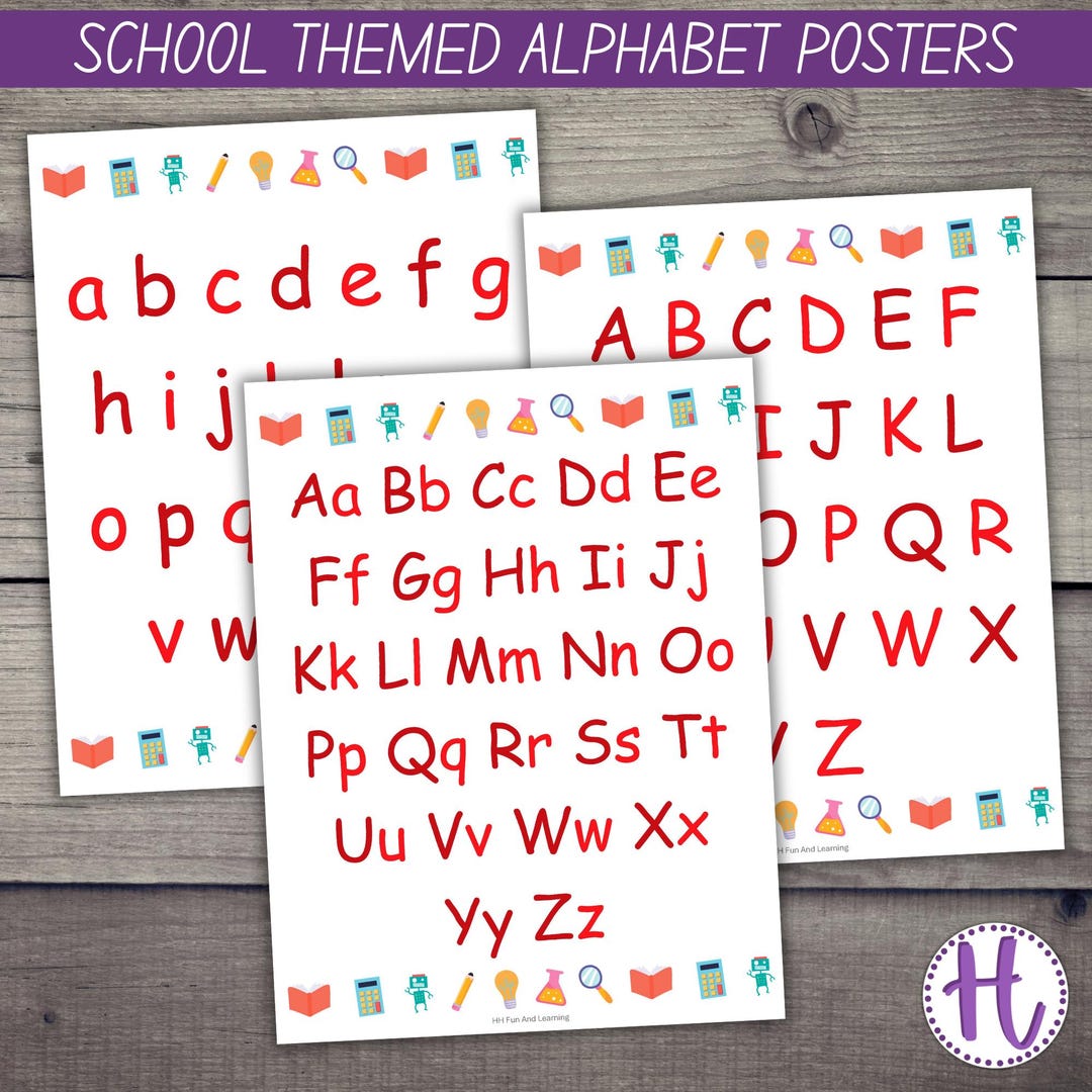 Alphabet Posters and Letter Tracing Worksheets for Preschool ...
