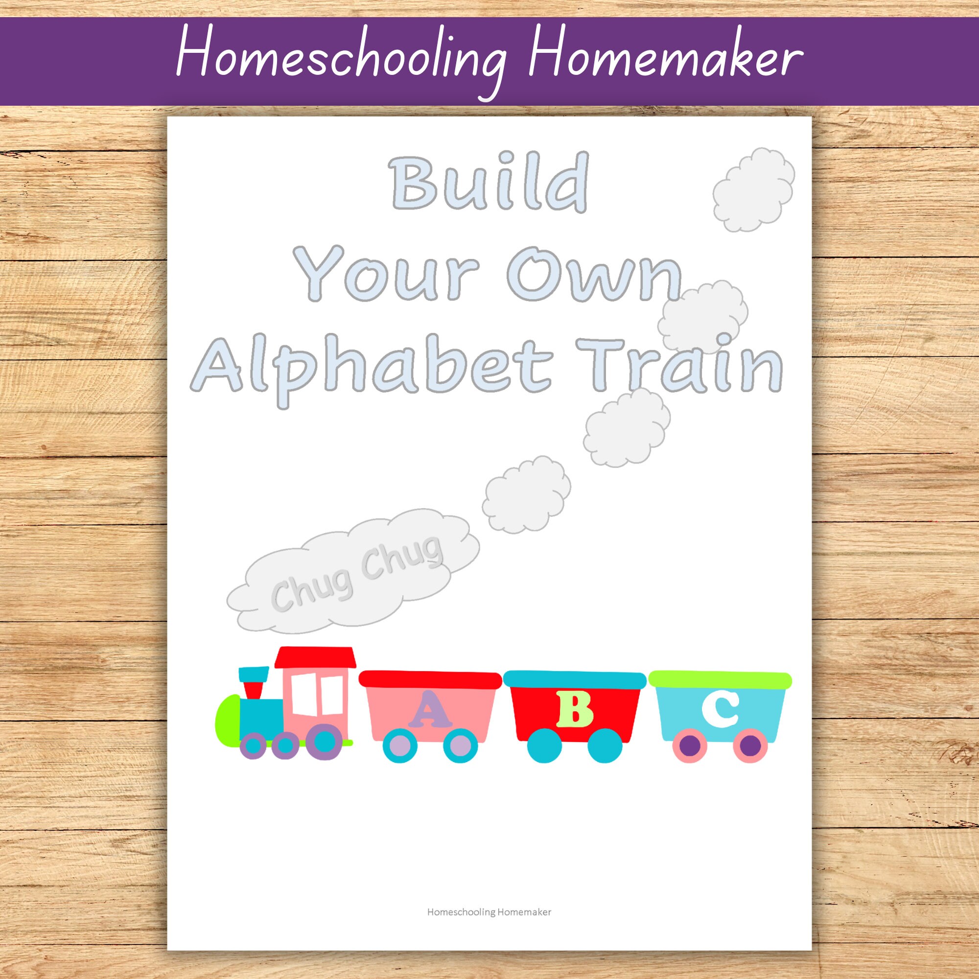 ABC Learning Train, Preschool or Kindergarten, Practice the Alphabet - Etsy