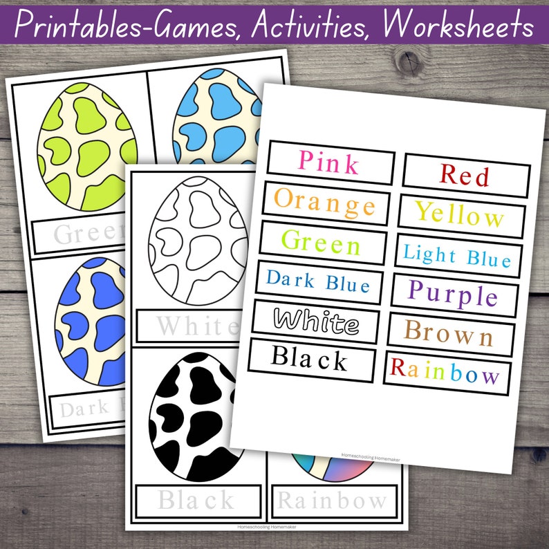 Color Flashcards Cut and Glue Activity for Toddlers, Preschoolers ...
